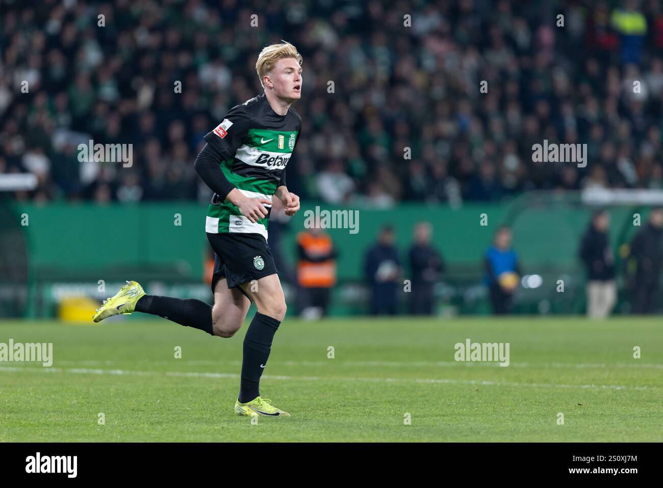 December 29, 2024. Lisbon, Portugal. Sporting's forward from Denmark ...