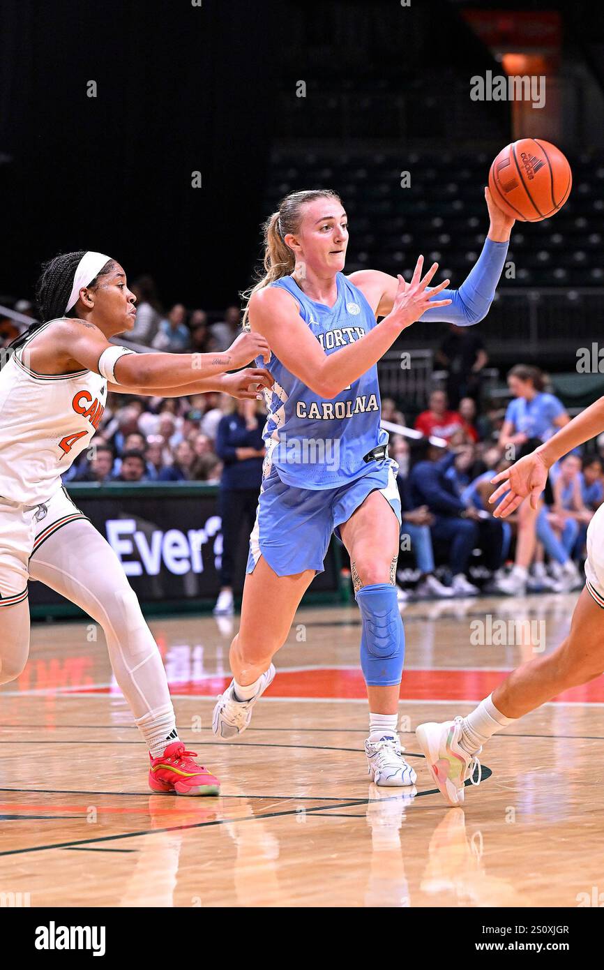 CORAL GABLES, FL - DECEMBER 29: North Carolina guard/forward Alyssa ...