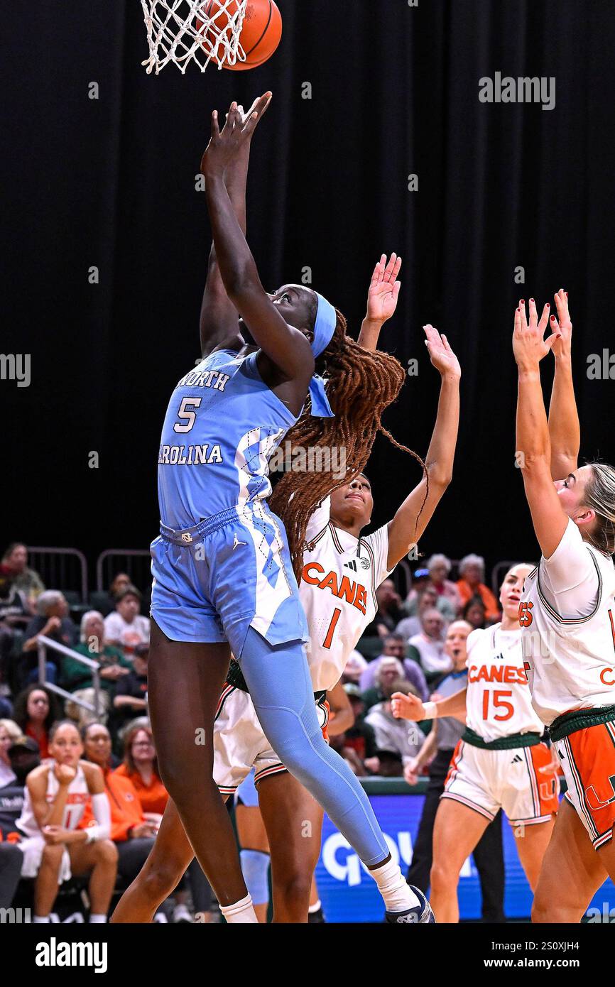 CORAL GABLES, FL - DECEMBER 29: North Carolina forward/center Maria ...