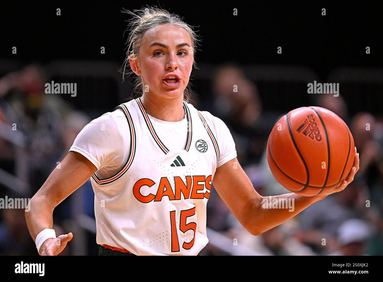 CORAL GABLES, FL - DECEMBER 29: Miami guard Hanna Cavinder (15 ...