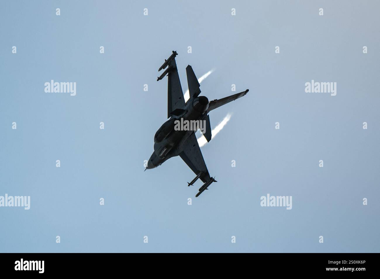 A U.S. Air Force F-16 Fighting Falcon aircraft, assigned to the 122nd ...