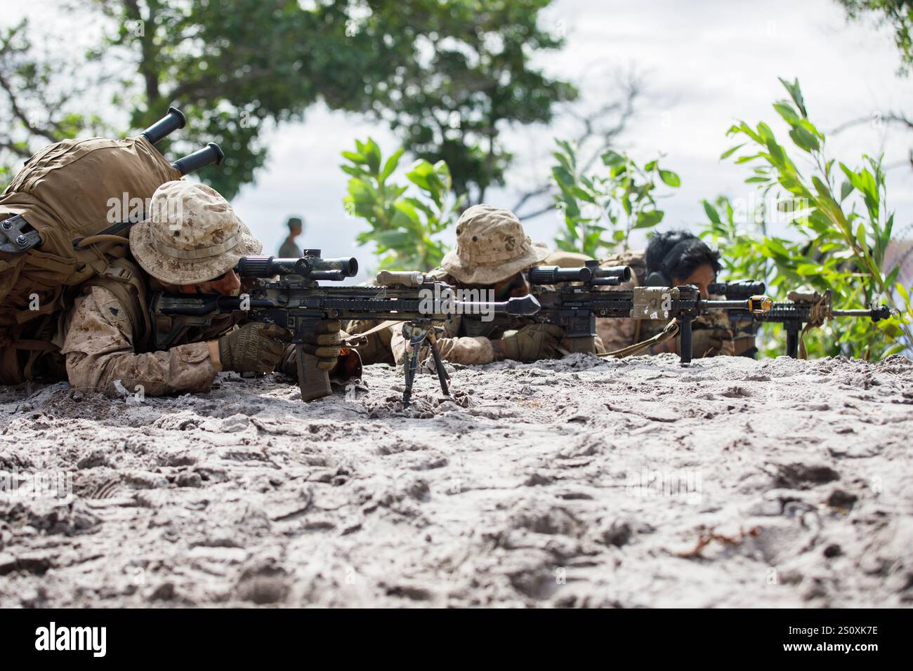 U.S. Marines participate in the final assault objective along with ...