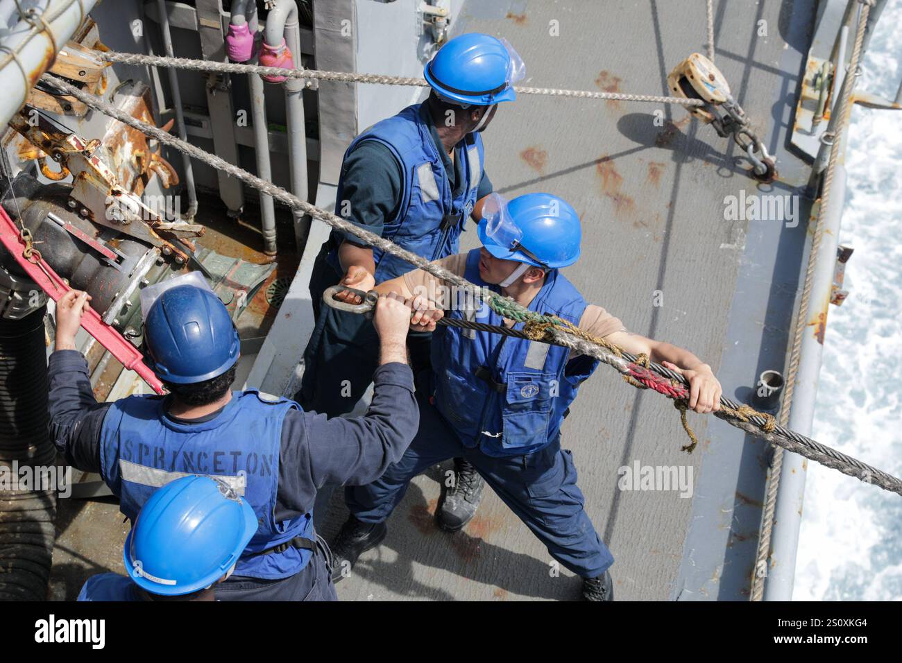 SOUTH CHINA SEA (Dec. 24, 2024) - Sailors aboard the Ticonderoga-class ...