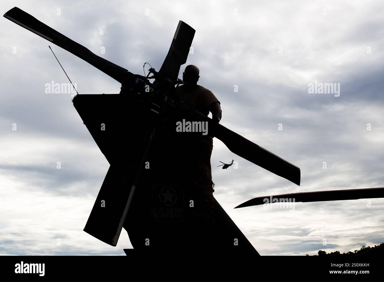 A U.S. Army Reserve Soldier from the 11th Expeditionary Combat Aviation ...