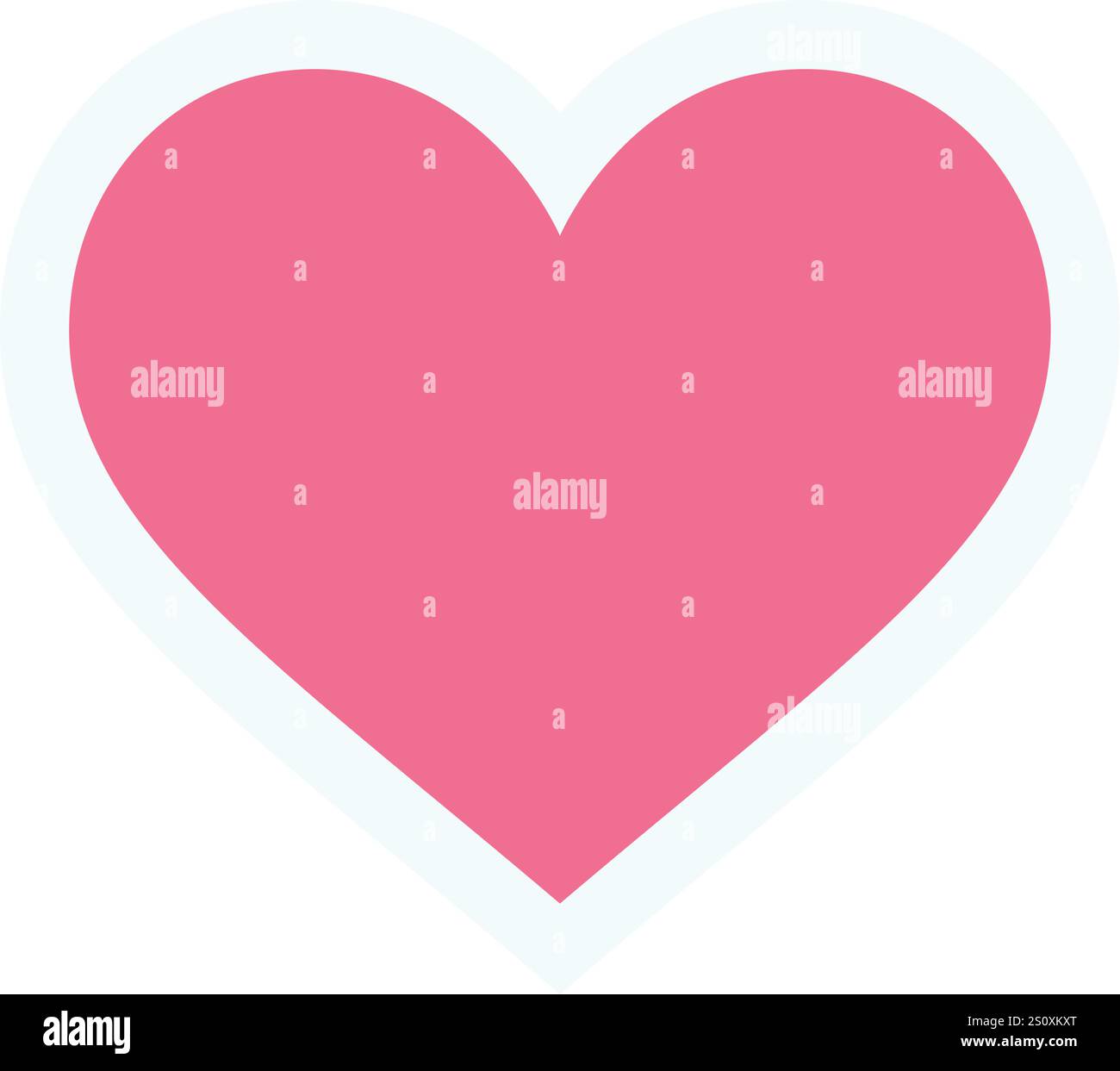 Cute Flat Heart Icon Sticker Stock Vector Image & Art - Alamy