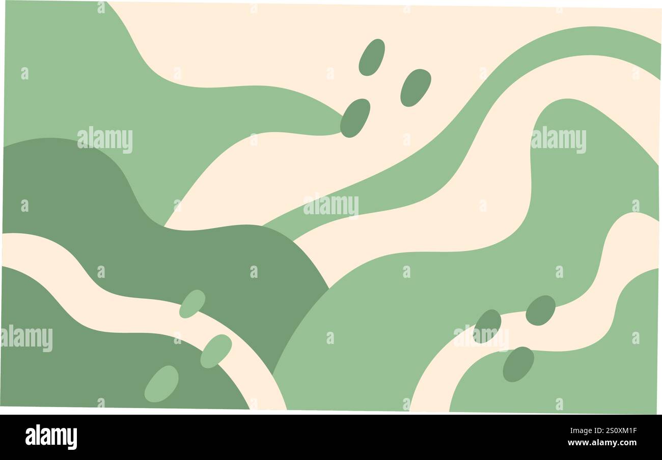 Smooth Abstract Landscape In Simple Style Stock Vector Image & Art - Alamy