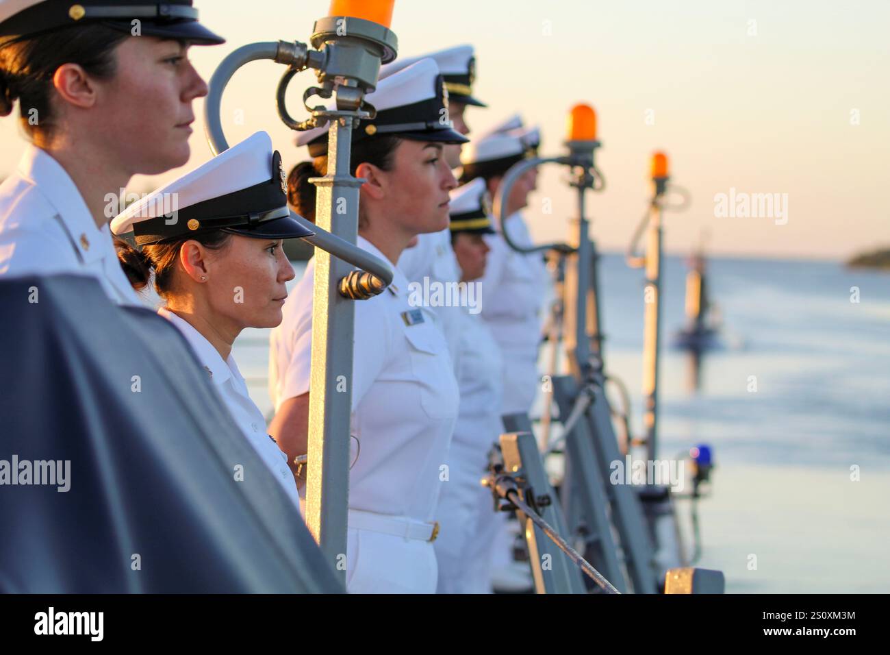 Sailors aboard the Arleigh Burke-class guided-missile destroyer USS ...