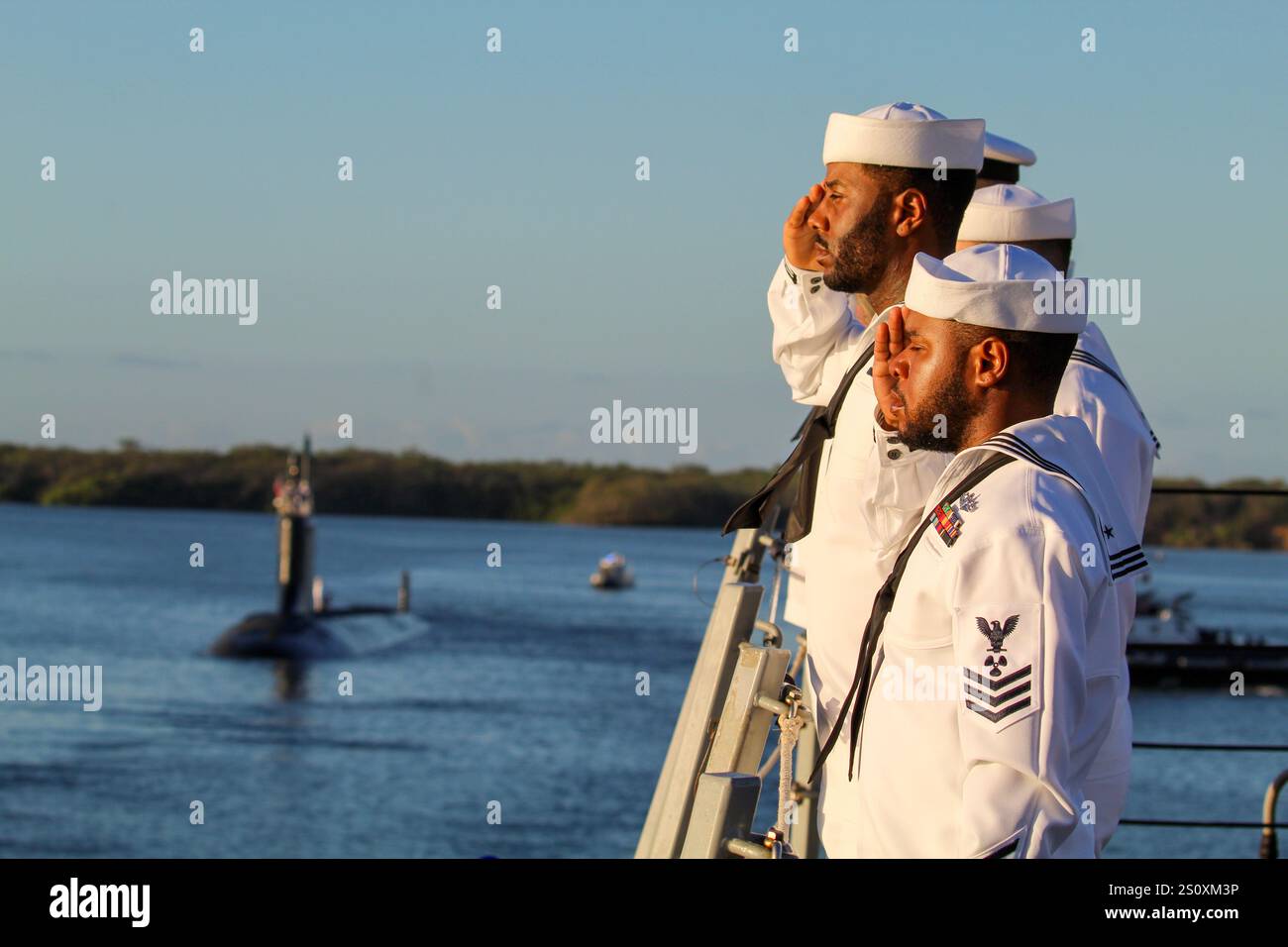 Sailors aboard the Arleigh Burke-class guided-missile destroyer USS ...