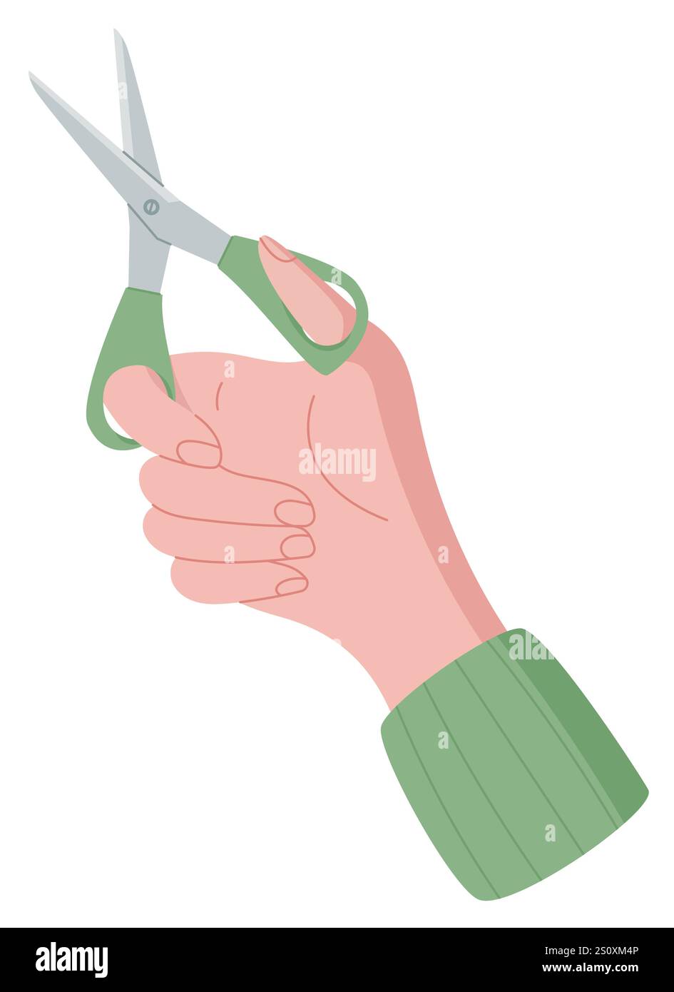 Hand Holding Scissors Cartoon Stock Vector Image & Art - Alamy