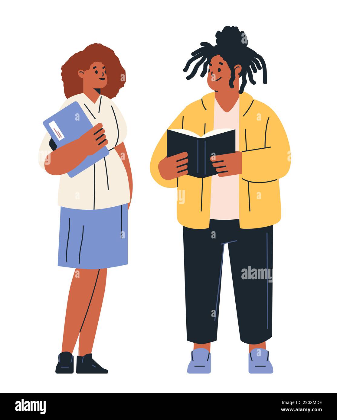 College students talking folder Stock Vector Images - Alamy