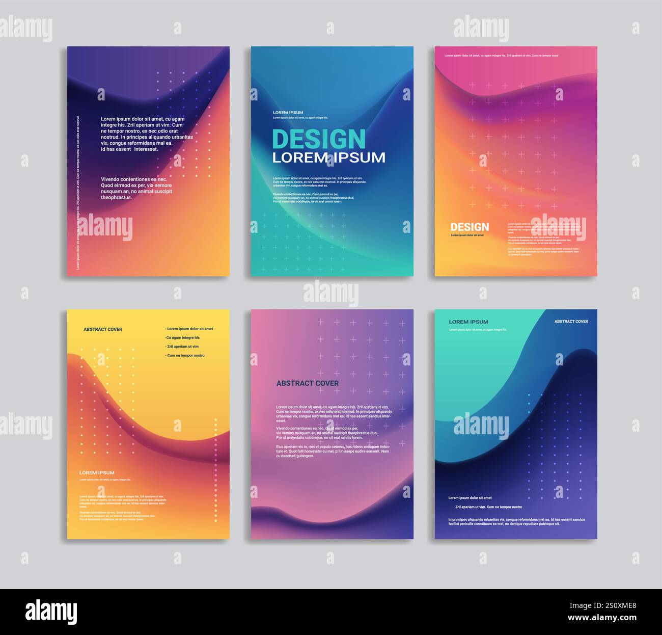 Brochure Template with Abstract Gradient Cover for advertising and ...