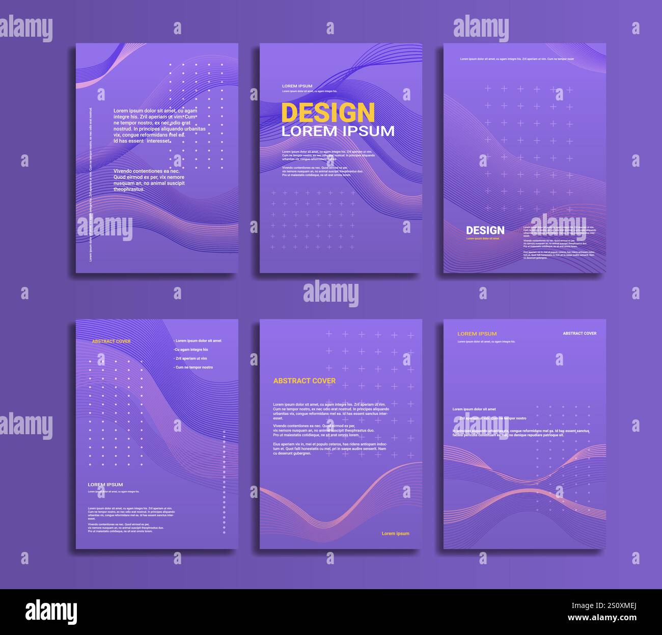 Magazine Template with Abstract Cover for corporate and business ...