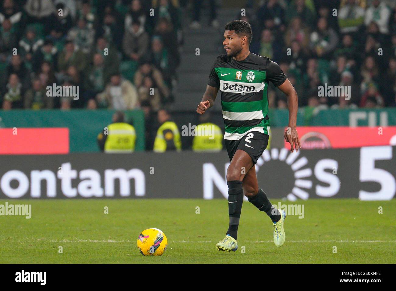 Lisbon, Portugal. 29th Dec, 2024. Matheus Reis of Sporting CP in action ...