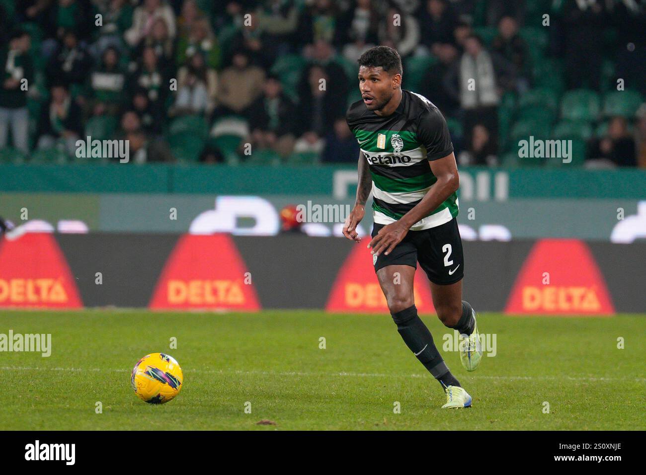 Lisbon, Portugal. 29th Dec, 2024. Matheus Reis of Sporting CP in action ...