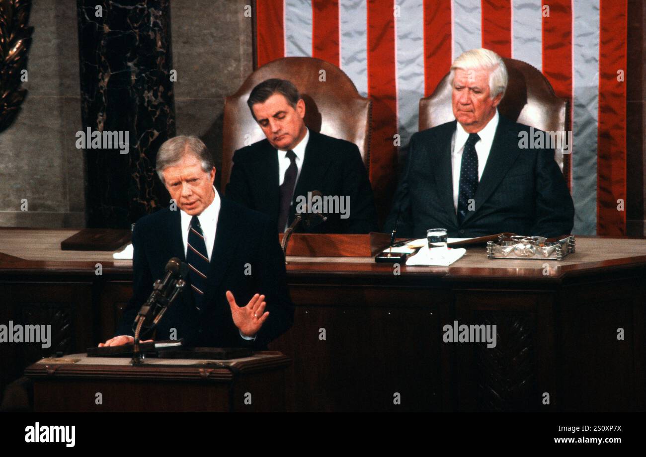 United States President Jimmy Carter addresses a Joint Session of ...