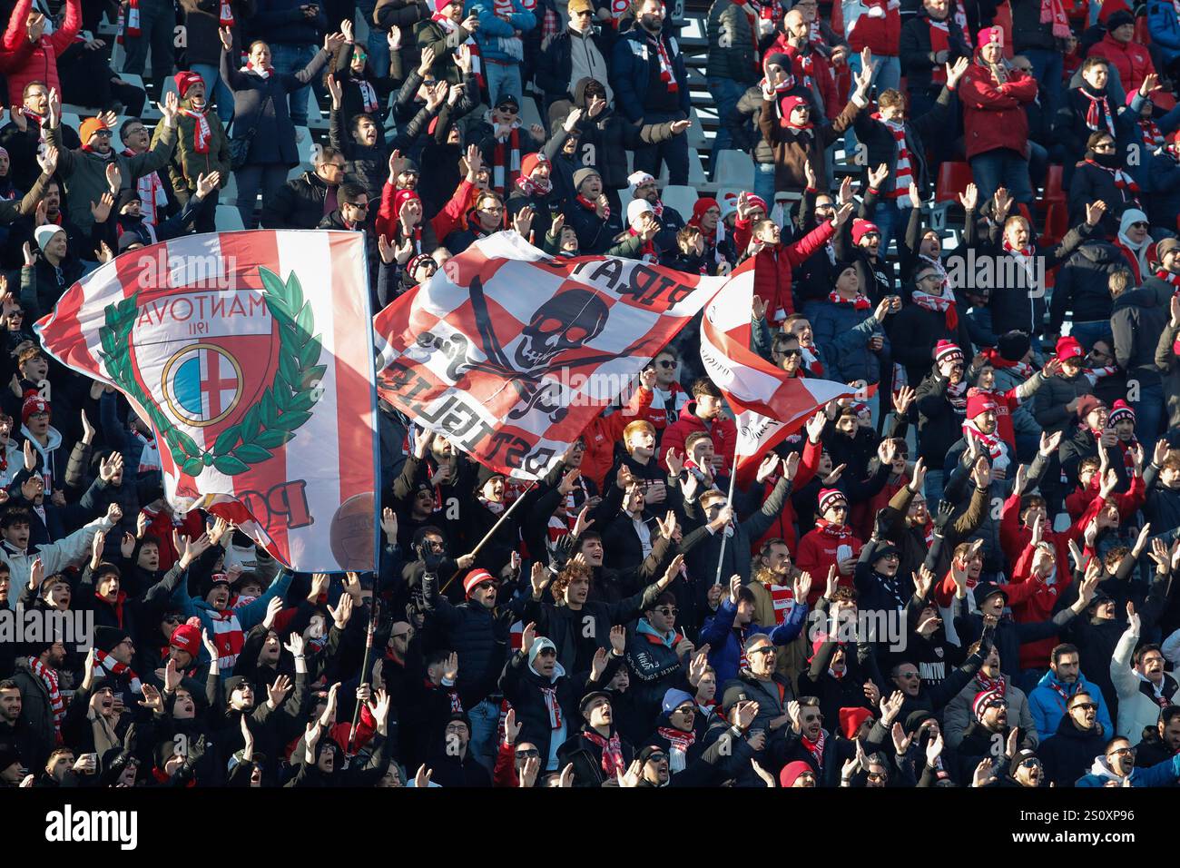 Mantova, Italy. 29th Dec, 2024. Mantova's Fans seen during the Italian ...