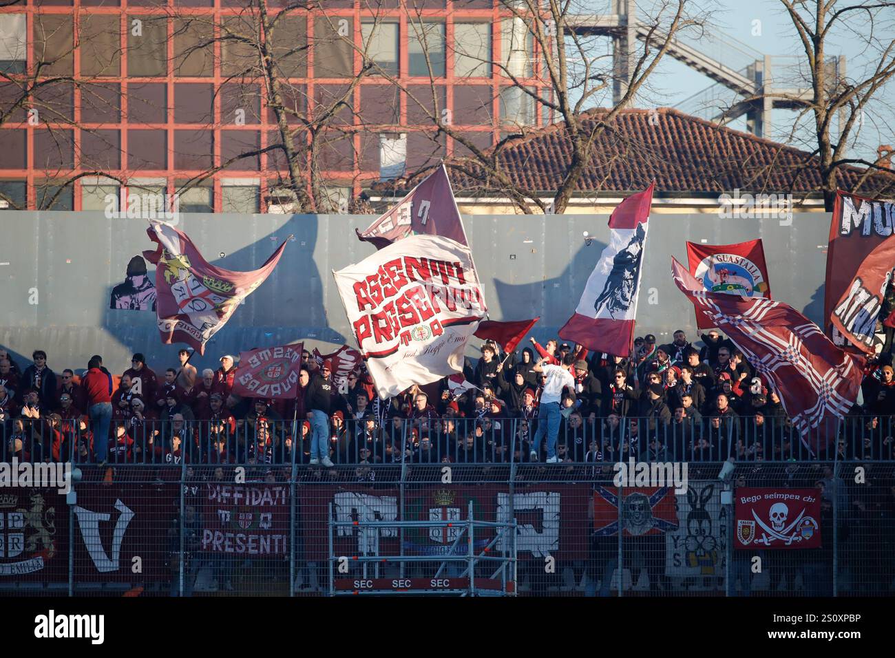 Mantova, Italy. 29th Dec, 2024. Reggiana's fans seen during the Italian ...