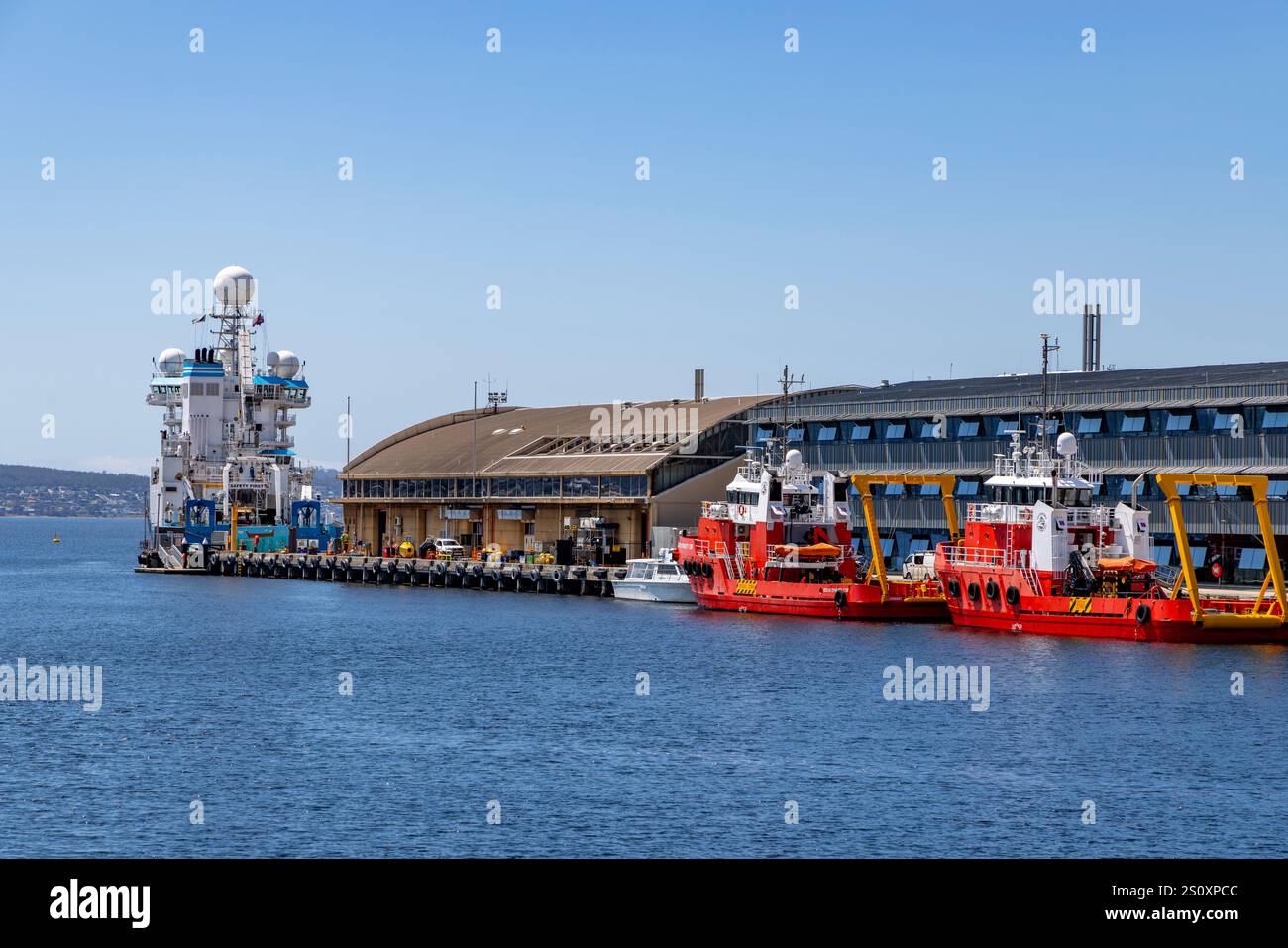 Hobart Tasmania, two off shore tug boats named Ocean Dynasty and ...
