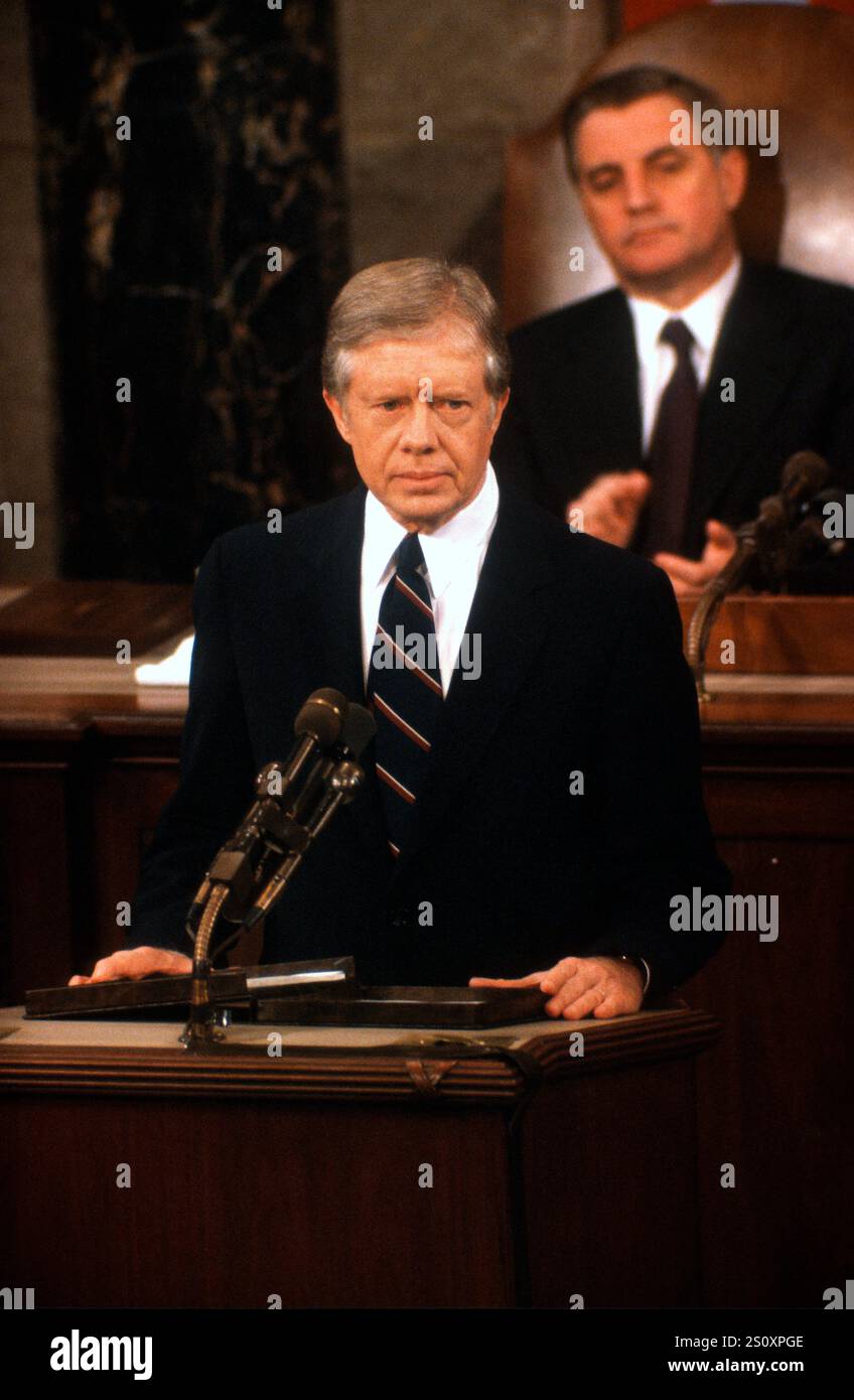 United States President Jimmy Carter addresses a Joint Session of ...