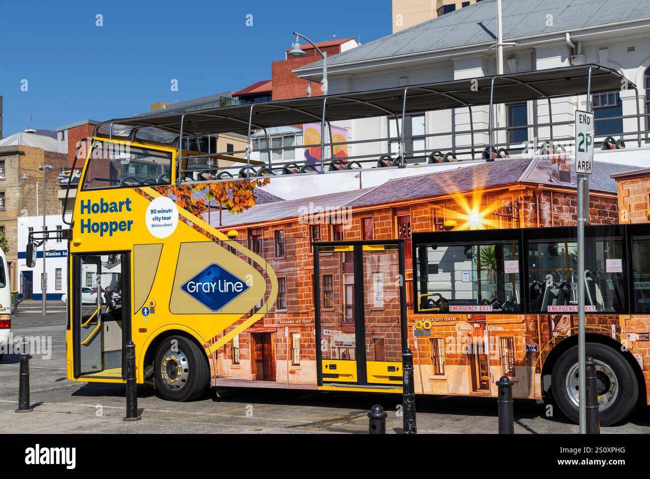 Hobart Tasmania, Hobart Hopper double decker sightseeing hop on hop off ...