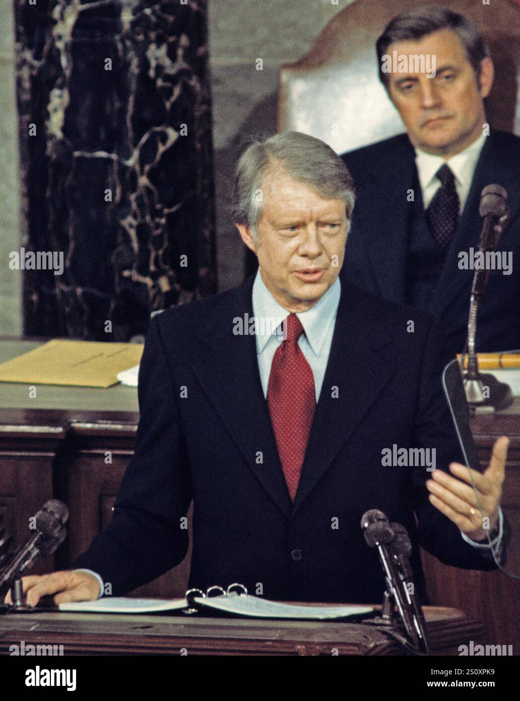 United States President Jimmy Carter presents his National Energy Plan ...