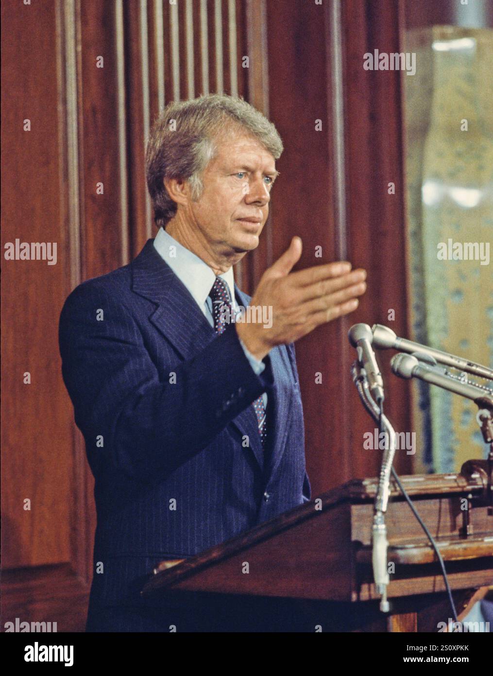 United States President-elect Jimmy Carter meets reporters after ...