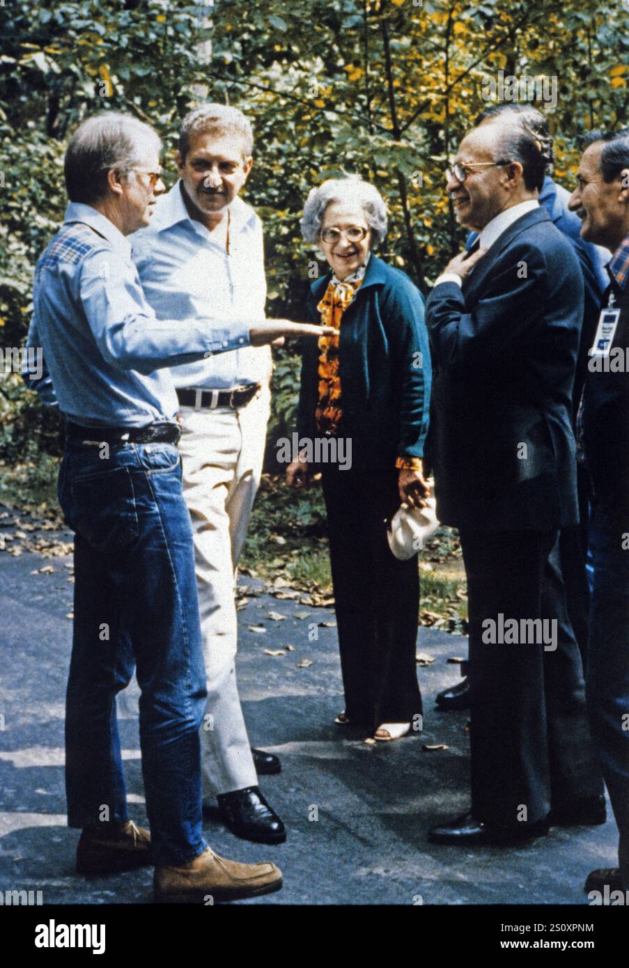 United States President Jimmy Carter, left, chats with Prime Minister ...
