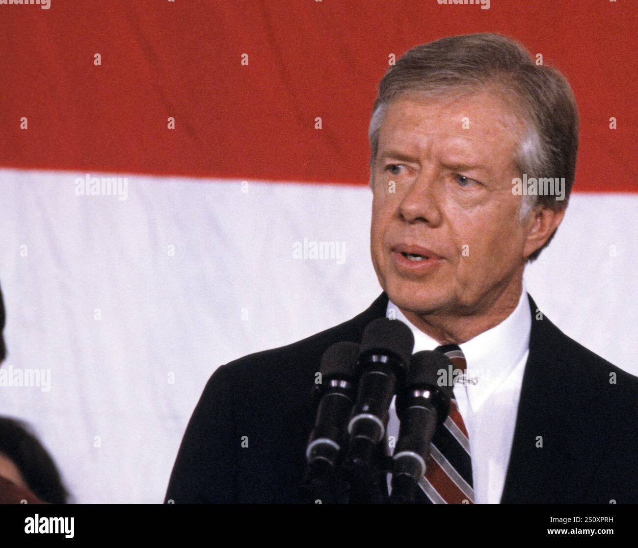 United States President Jimmy Carter makes remarks conceding the ...