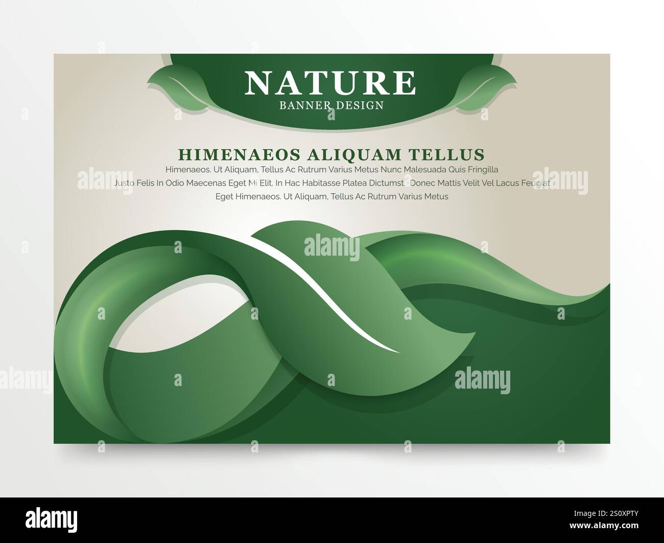 Natural environmental Poster with leaves vector illustration Stock ...