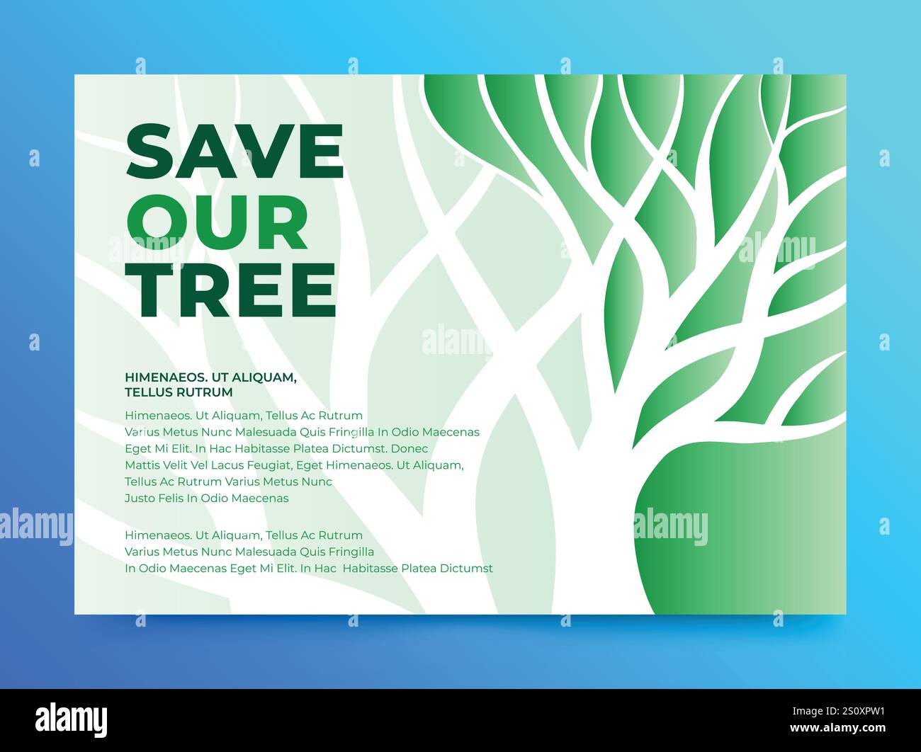 Nature Environmental Banner design with silhouette of trees without ...
