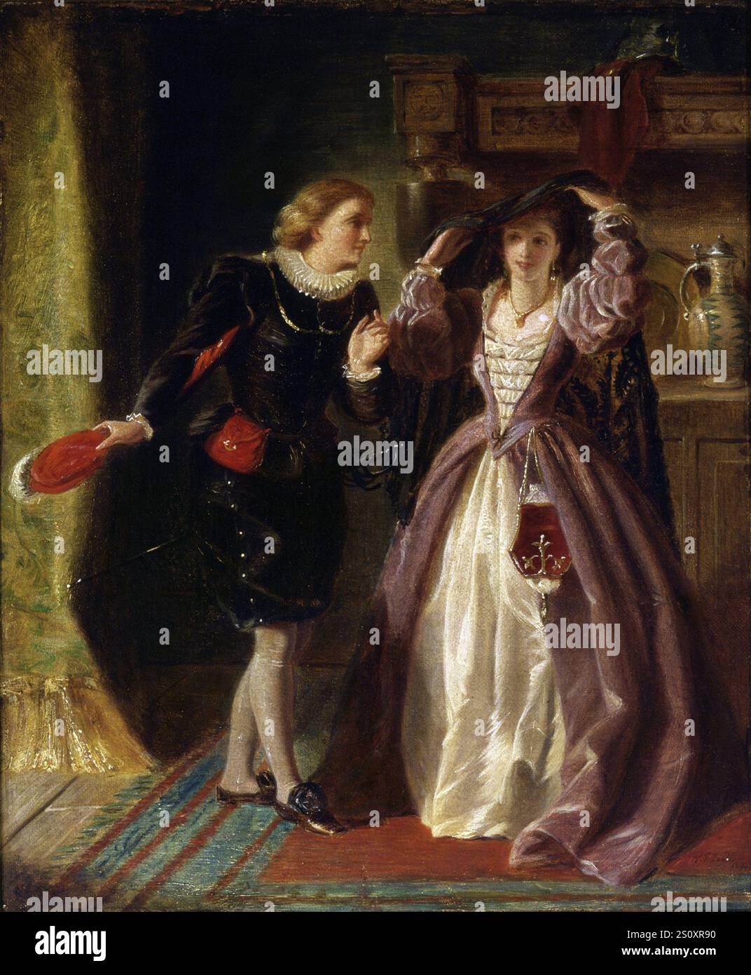Olivia unveiling, 1874. From Act I, Scene 5 of William Shakespeare's ...