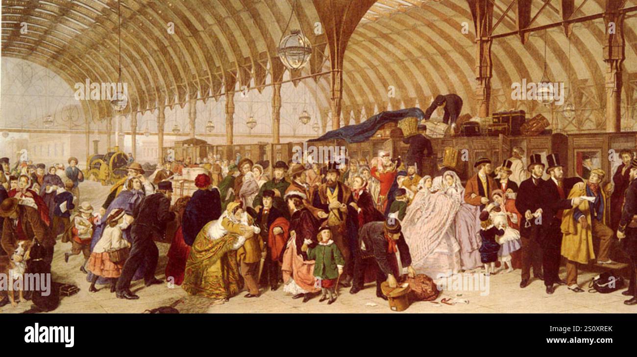 1 ⁄ 1 More details The Railway Station (1862) by Frith - the girl in ...