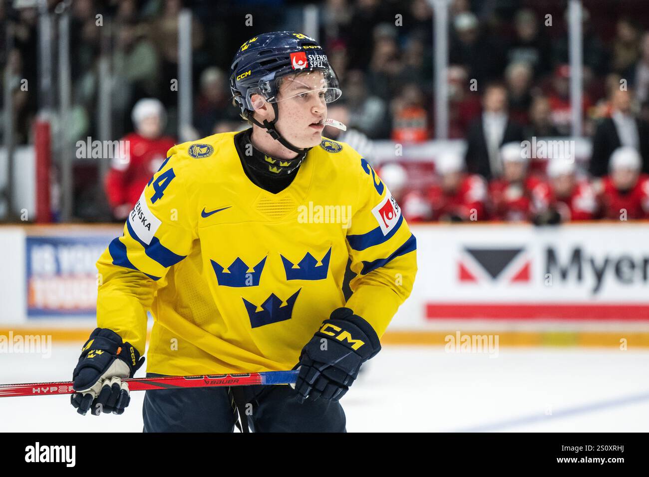 Tom Willander of, Sweden. , . during the 2025 IIHF World Junior ...