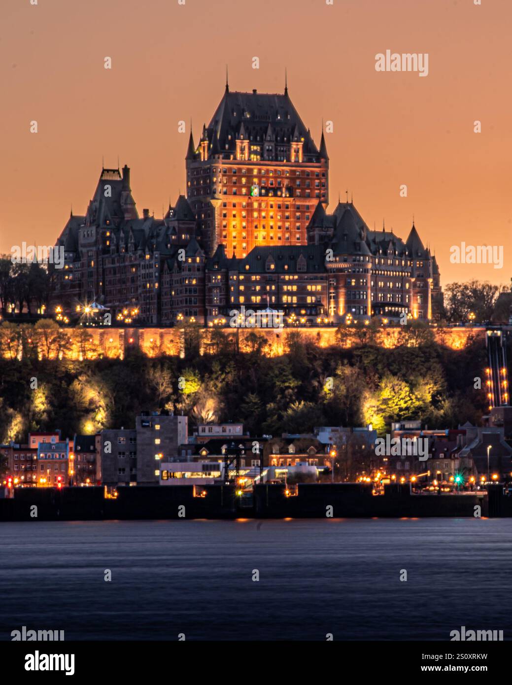 The stunning Quebec City in Eastern Canada during the beautiful, warm ...