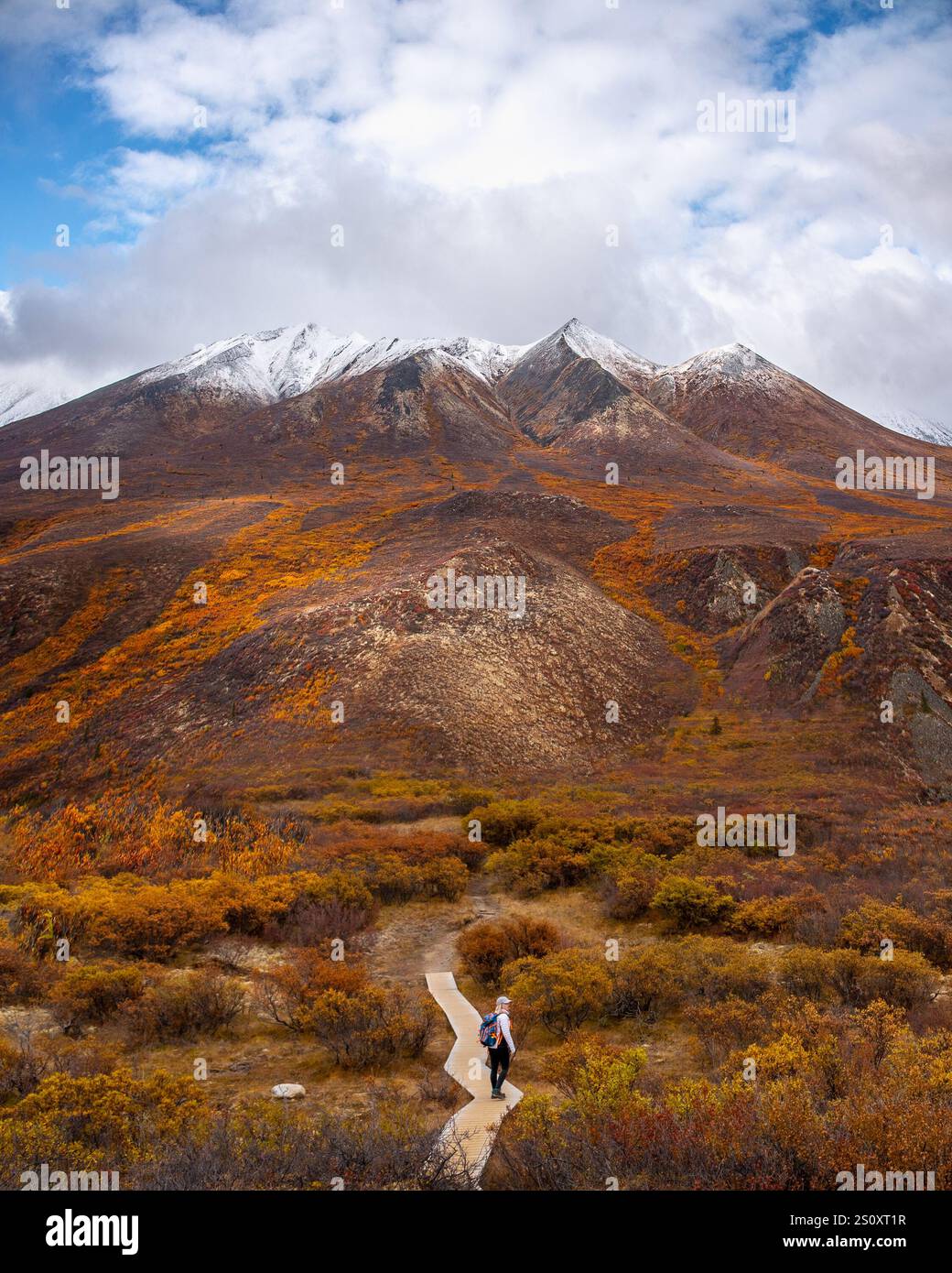Hiking in the magnificent mountains of Tombstone Territorial Park in ...