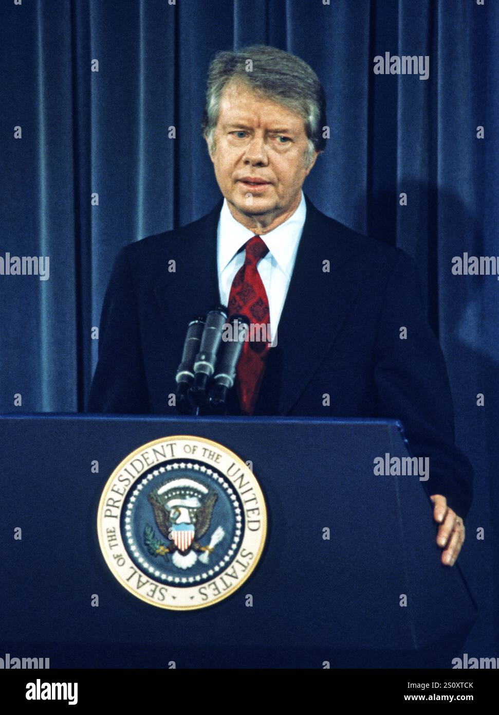 United States President Jimmy Carter conducts his second nationally ...