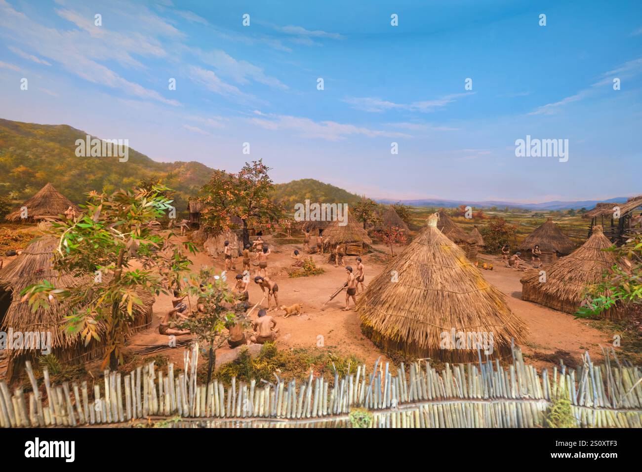 Overview of a typical village, community, complex at Majeon-ri during ...