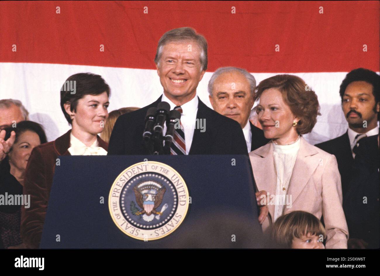 United States President Jimmy Carter makes remarks conceding the ...