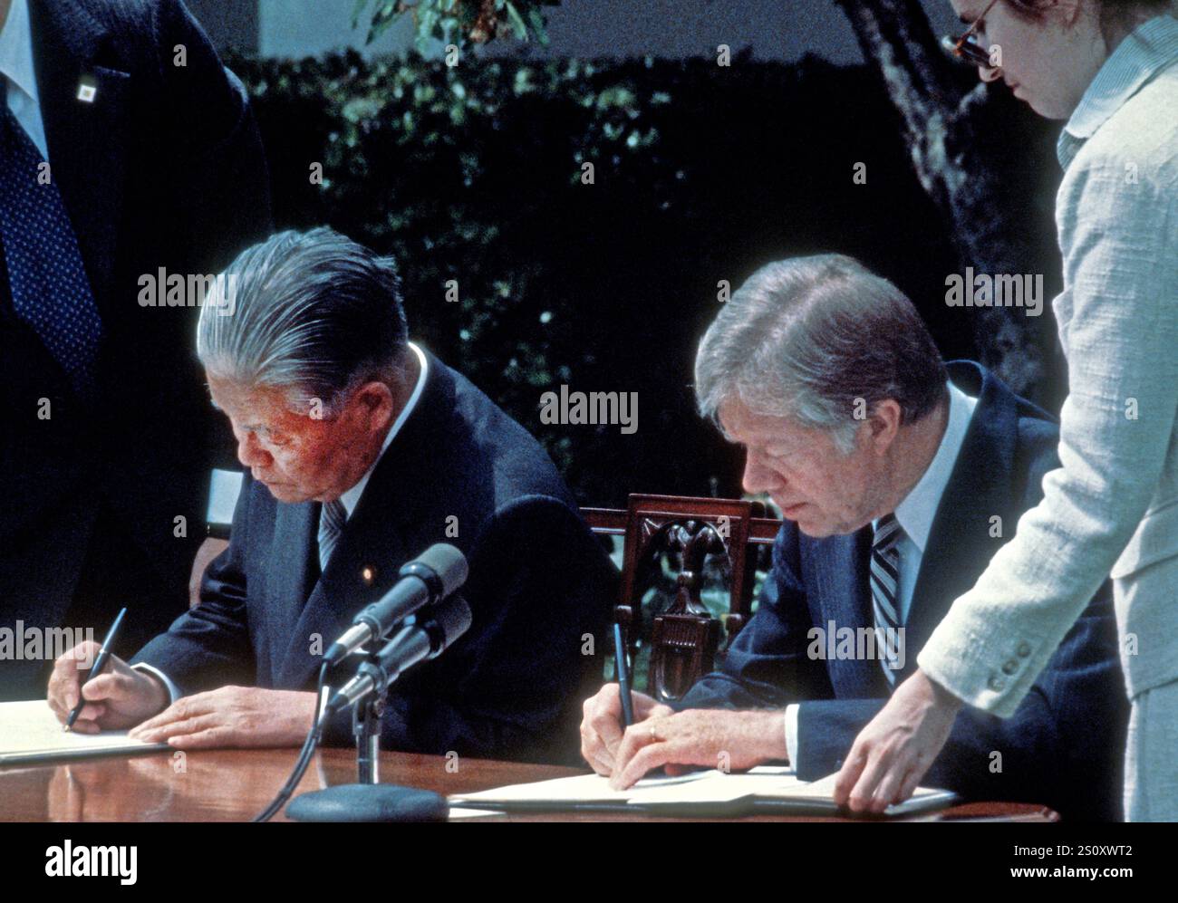 United States President Jimmy Carter, right, and Prime Minister ...