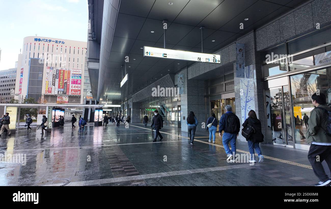 December 19, 2024 Morning scene at Hakata Station, Hakata Ward, Fukuoka ...