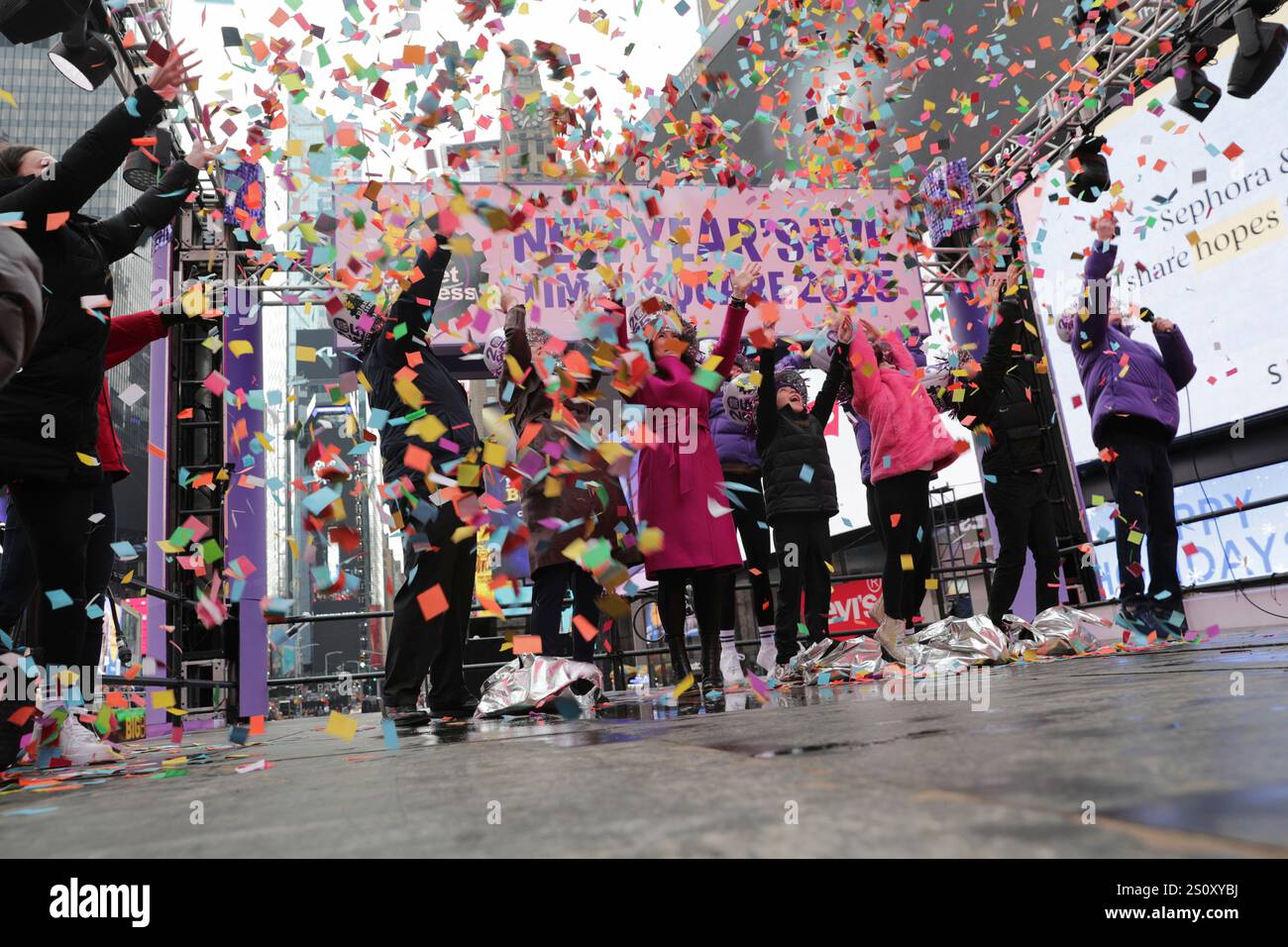 NEW YORK, NEW YORK - DECEMBER 29: People participate in the New Year's ...