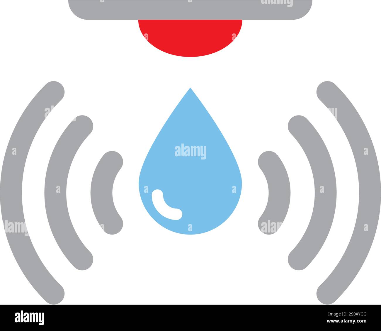 Water sensor vector icon. Water flow drop control sensor logo design ...