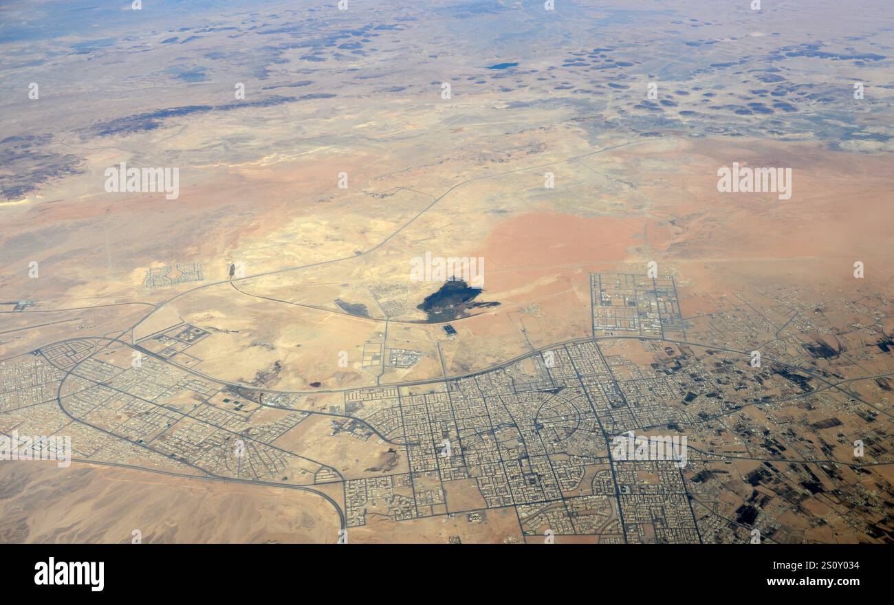 Aerial view of Al Qurayyat, Saudi Arabia Stock Photo - Alamy