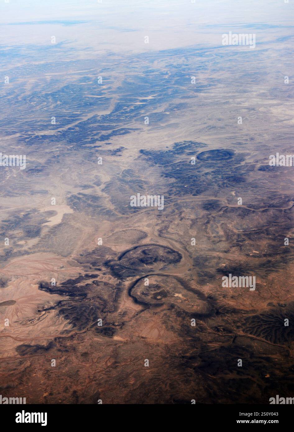 Aerial view of the Arabian desert in north west Saudi Arabia Stock ...