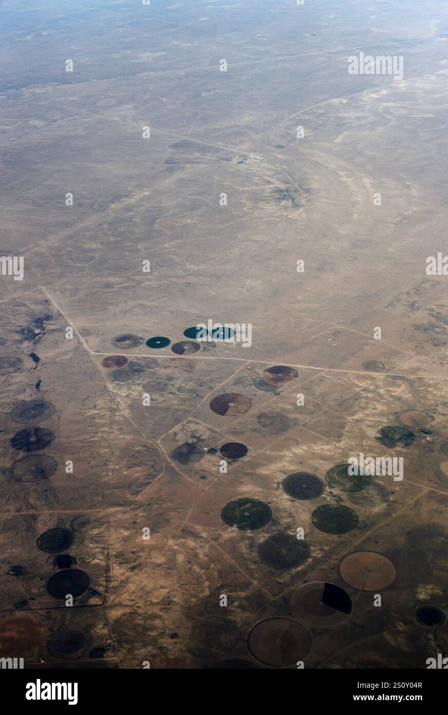 Center-Pivot circular farms in the Qaryat Al Ulya region in the Eastern ...