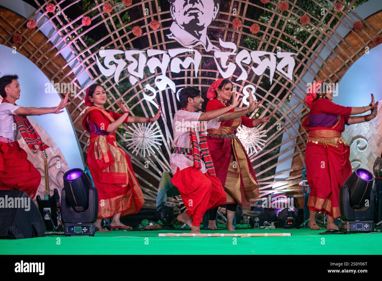 Dhaka, Bangladesh. 29th Dec, 2024. Dancers perform at the Jaynul ...