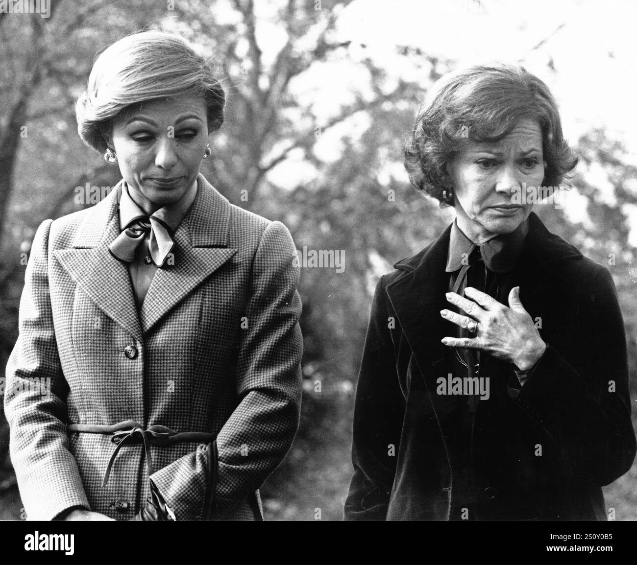 First lady Rosalynn Carter, right, and Farah Diba Pahlavi, the Shahbanu ...