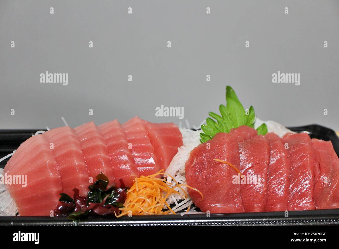 Hon-maguro (pacific bluefin tuna) sashimi purchased at a supermarket in ...