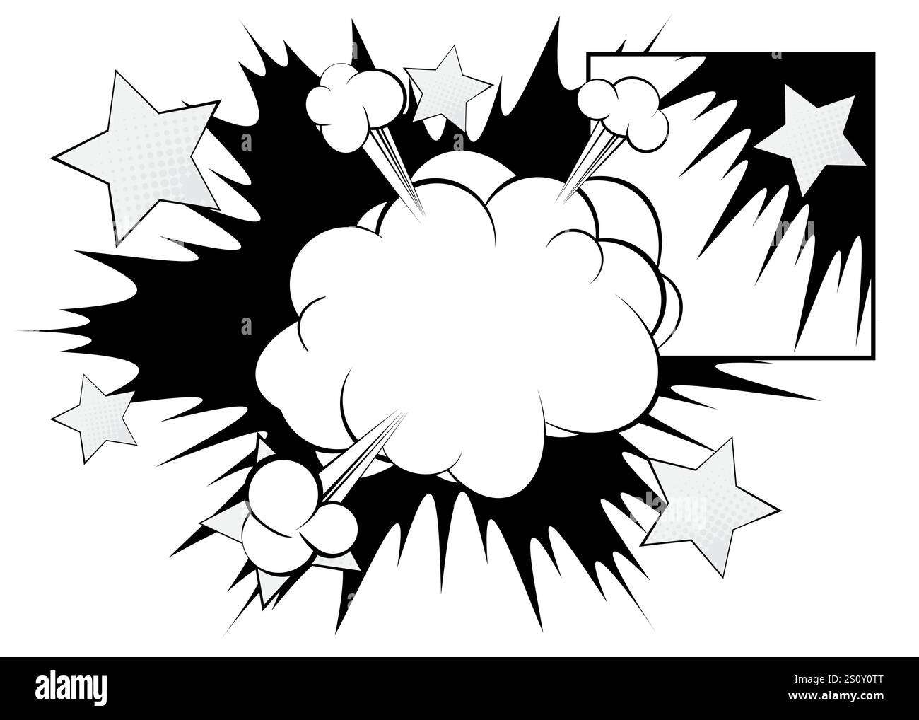 Cartoon White Background, Vector comic book Classic poster. Retro ...