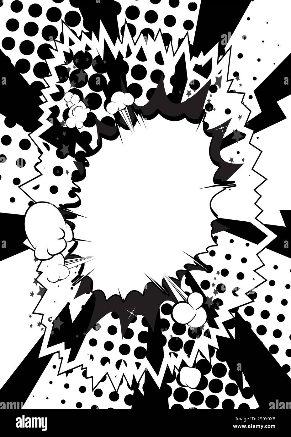 Cartoon White Background, Vector comic book Classic poster. Retro ...